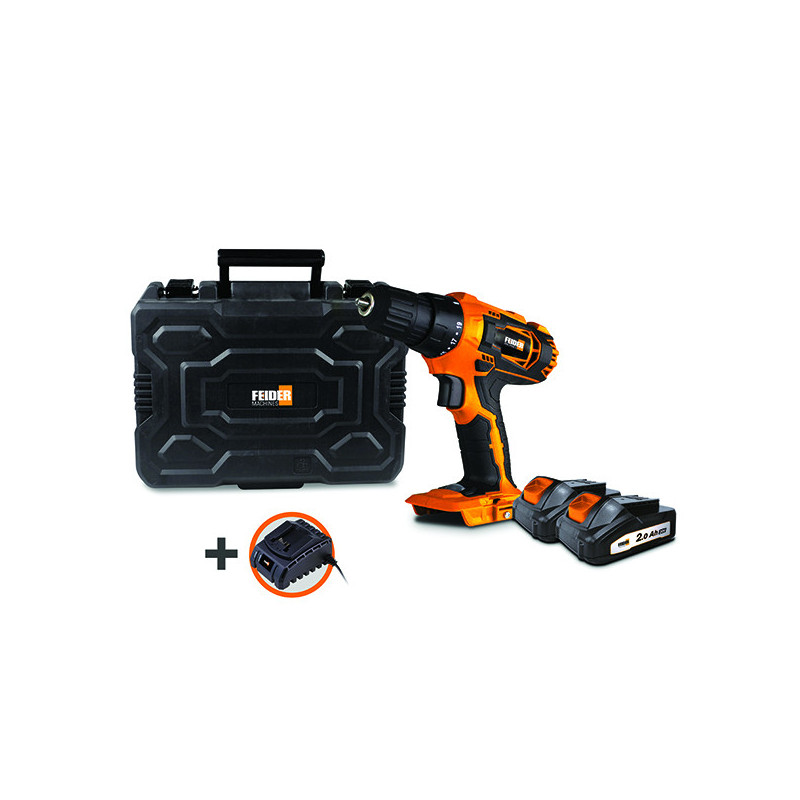 Perceuse - Visseuse sans fil 20 V 38 Nm FEIDER FPV20V2B2B-A